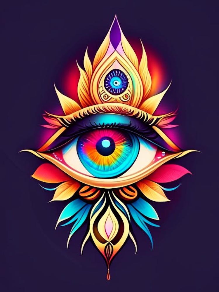 Psychic Abilities, Symbol, Third Eye Tattoo 4 Art Print by Symbolic ...