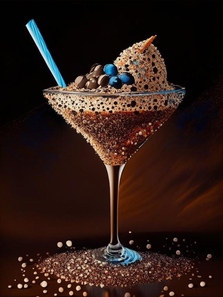 Mudslide Pointillism Cocktail Poster Art Print by The Cocktail Hour – Fy!