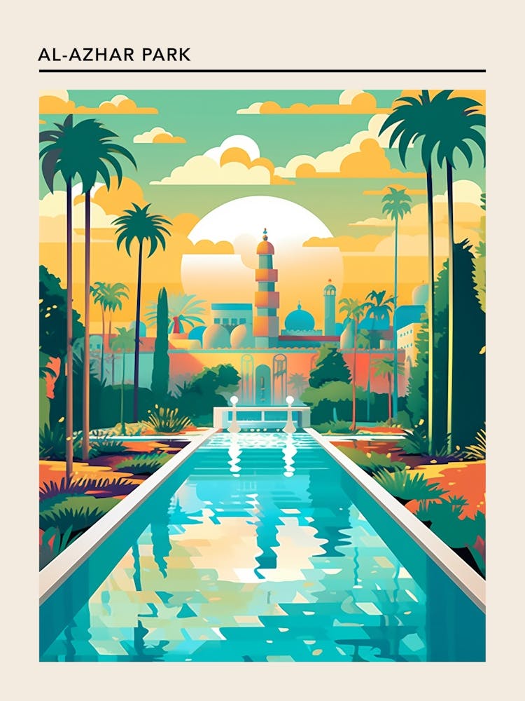 Al Azhar Park Cairo Egypt 2 Art Print by Travel Poster Collection – Fy!