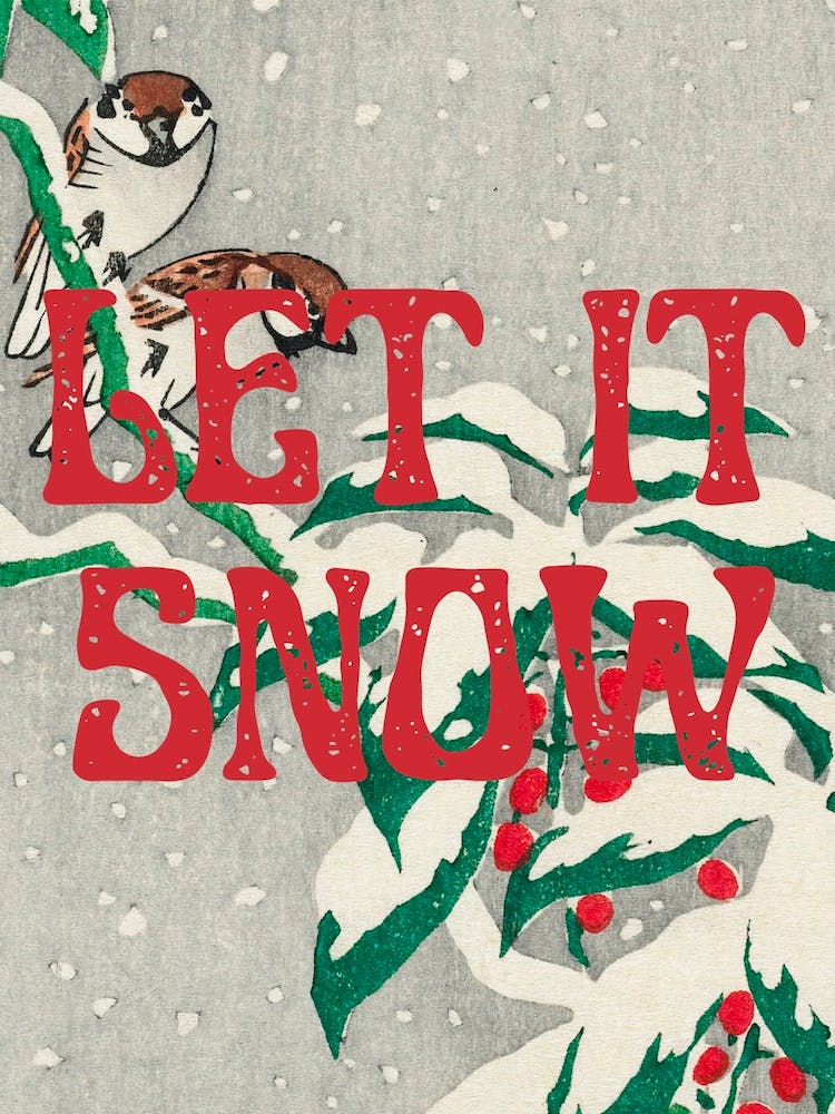 Let It Snow Christmas Art Print by Plum Tree Prints – Fy!