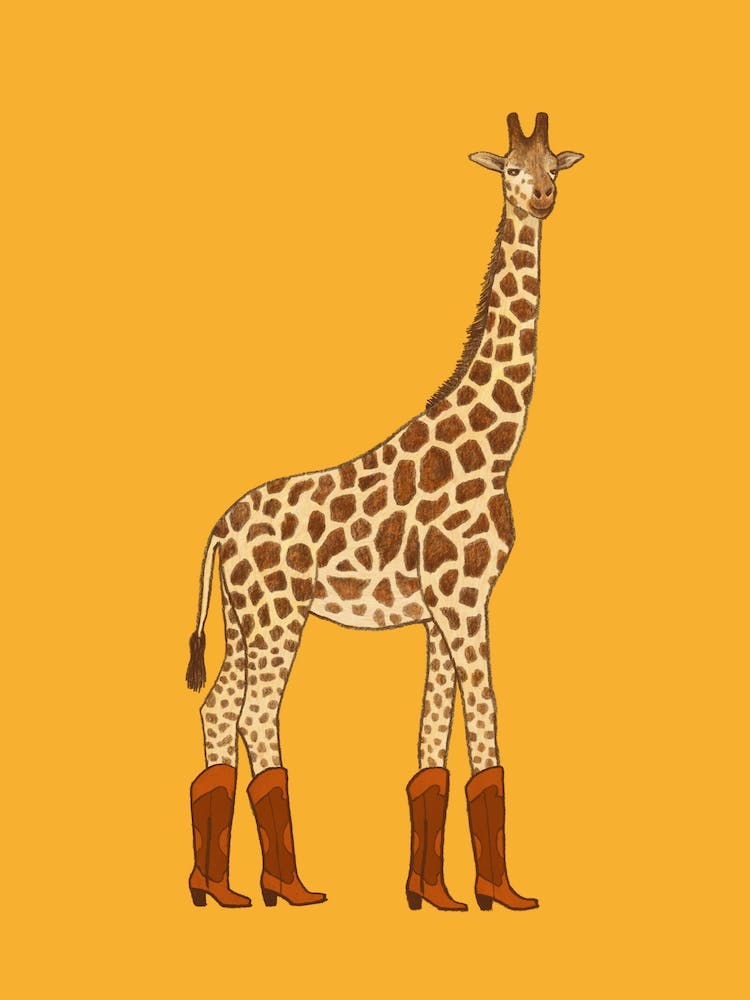 Jolene The Cowgirl Giraffe Art Print by Anyone Can Yeehaw – Fy!