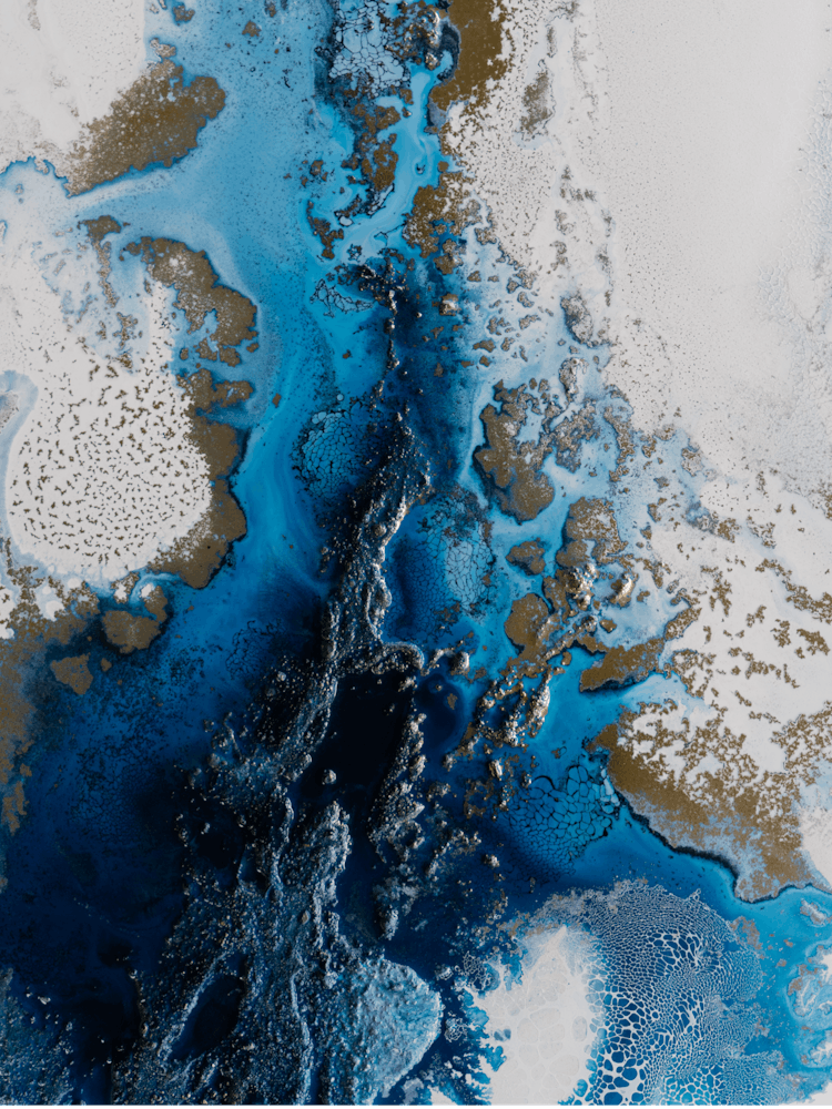 Navy Flow 3 Art Print by Abstract Art – Fy!