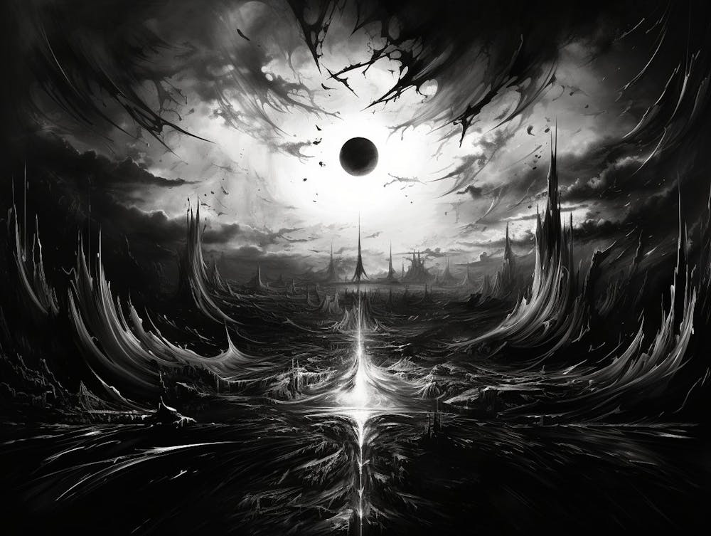 Enlightenment Abstract Black And White 8 Art Print by Abstract Art ...
