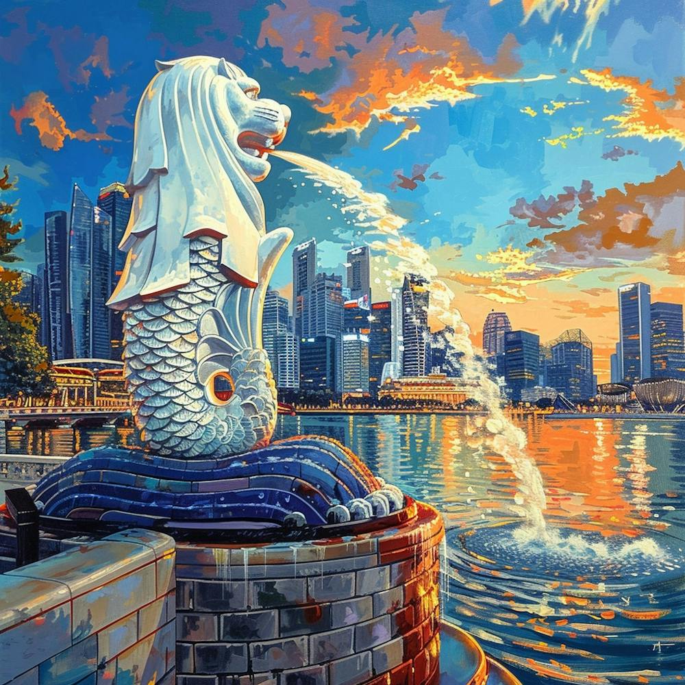 Singapore Merlion Art Print by ThatWorksMedia – Fy!