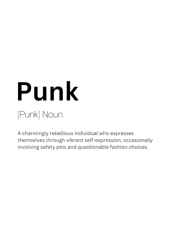 Punk Definition Meaning Art Print by Kaigozen – Fy!