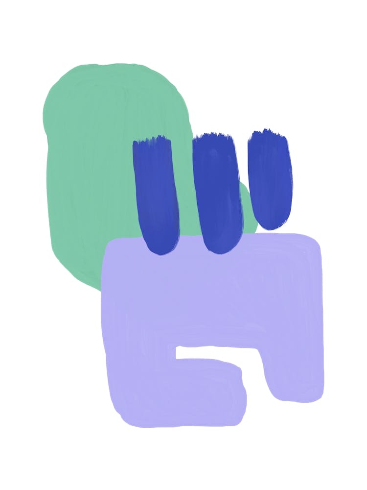 Painted Abstract Shapes 1 Art Print by Mambo – Fy!