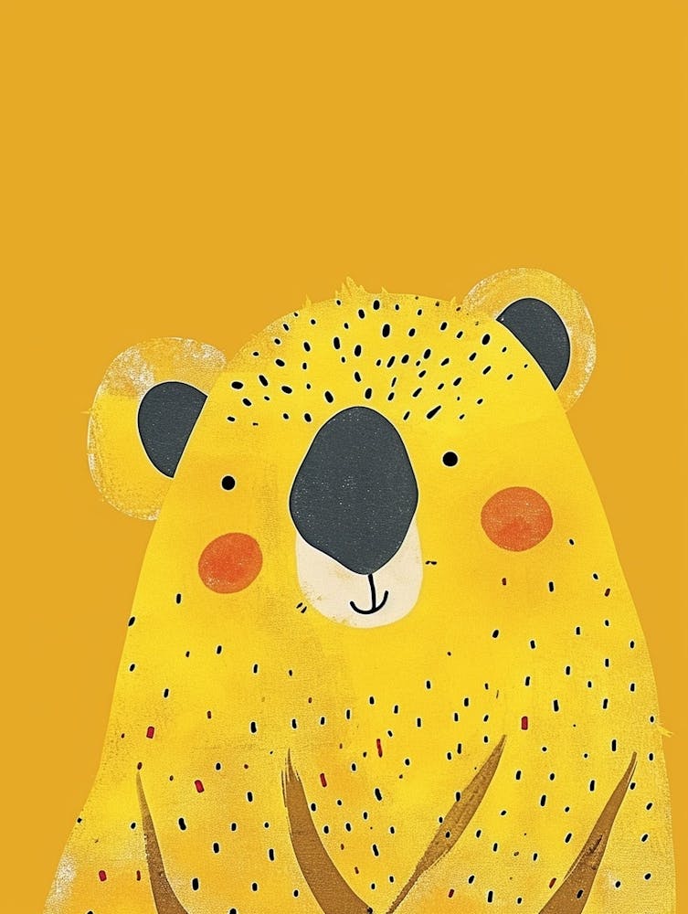 Yellow Wombat 1 Art Print by Scribble Studio – Fy!