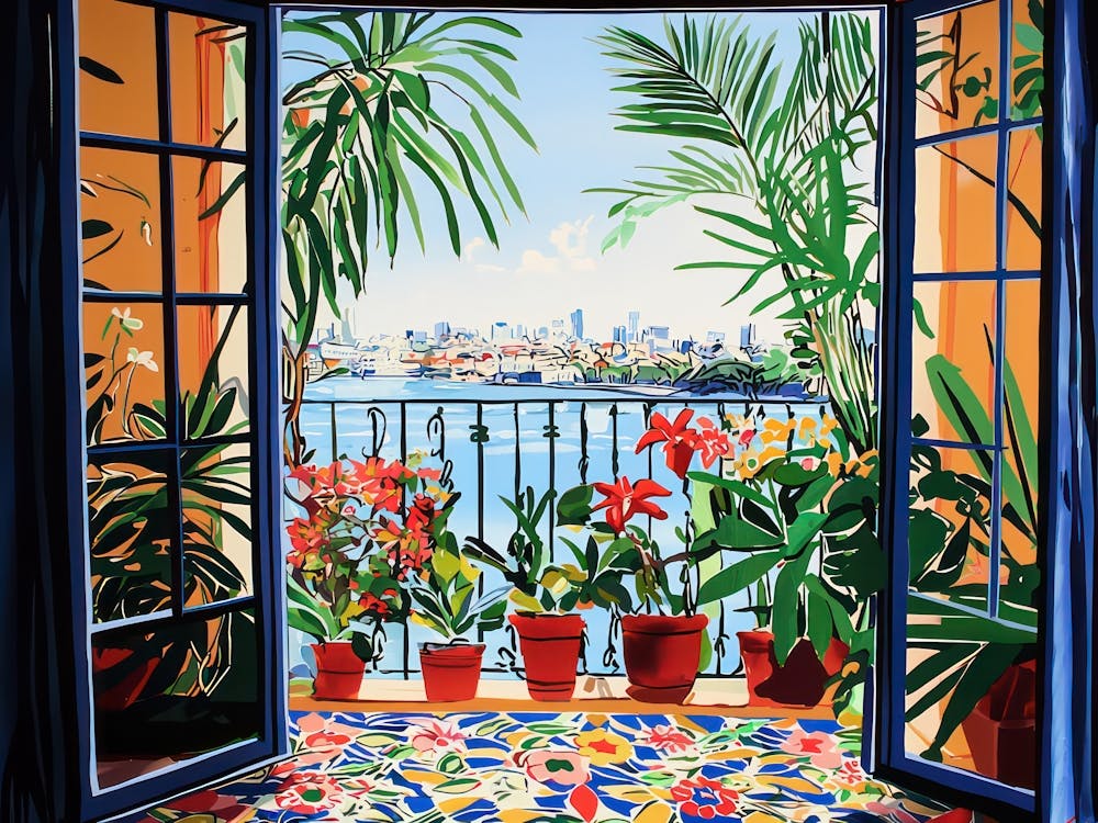 Open Window Matisse Landscape Art Print by Mambo – Fy!