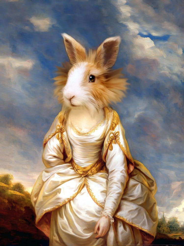 Princess Sarah The Rabbit Pet Portraits Art Print by l'Animorphe ...