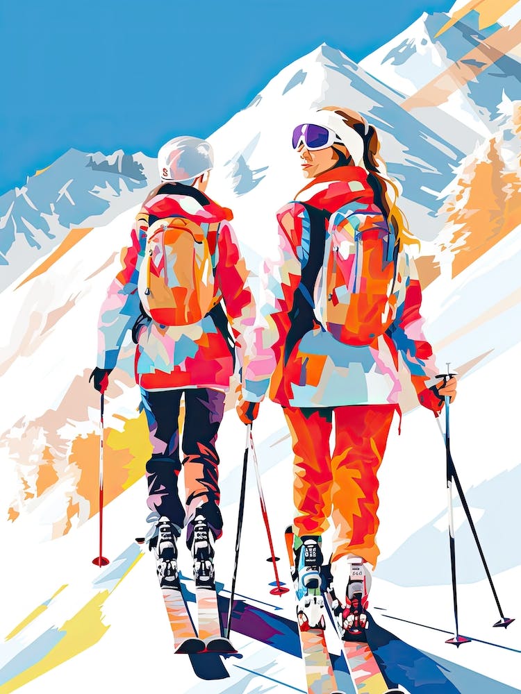 Snowbird Ski Resort Utah Usa, Ski Resort Illustration 3 Art Print by ...