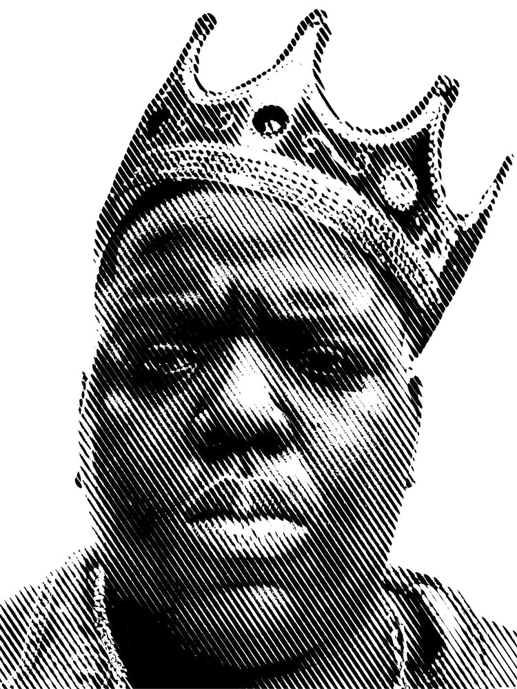 Biggie Smalls Line Art Art Print by Andika Bahtiar – Fy!