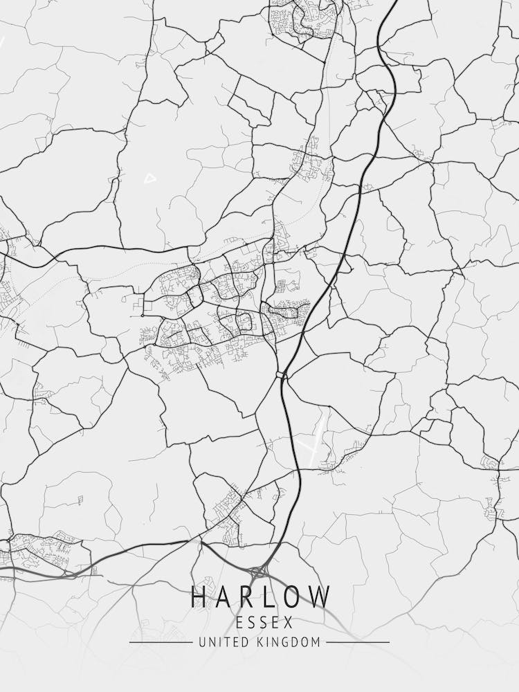 Harlow Map Art Print by Promatic Art – Fy!