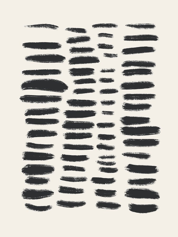 Dashes Black Art Print by Bohomadic Studio – Fy!