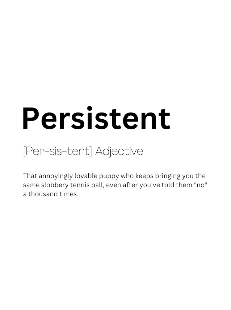 Persistent Definition Meaning Art Print by Kaigozen – Fy!