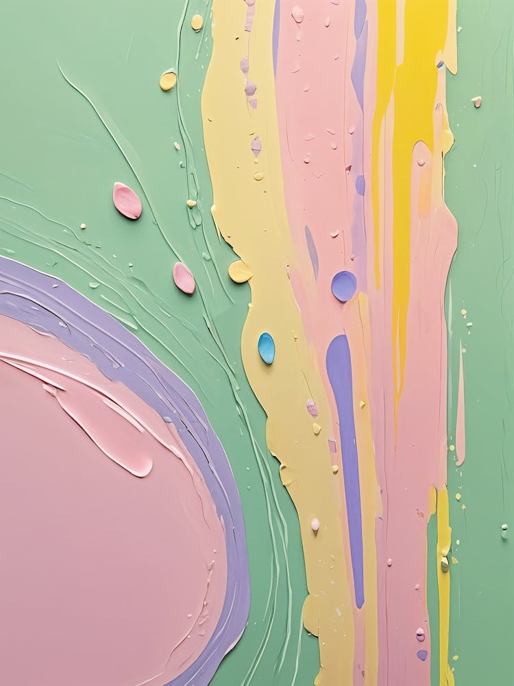Pastel Paint And Droplets no1 Art Print by Daydream Pacific – Fy!