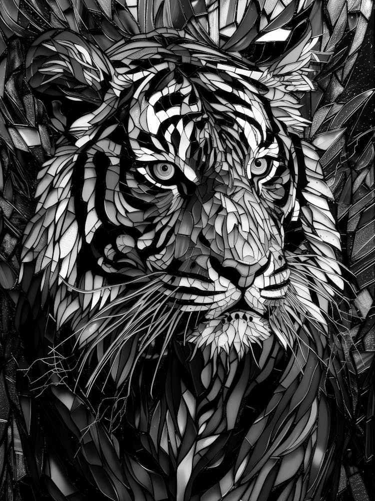 Tiger 1 Art Print by Monochrome Heaven – Fy!