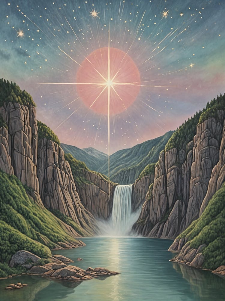 Guiding Star Waterfall Art Print by Daydream Pacific – Fy!