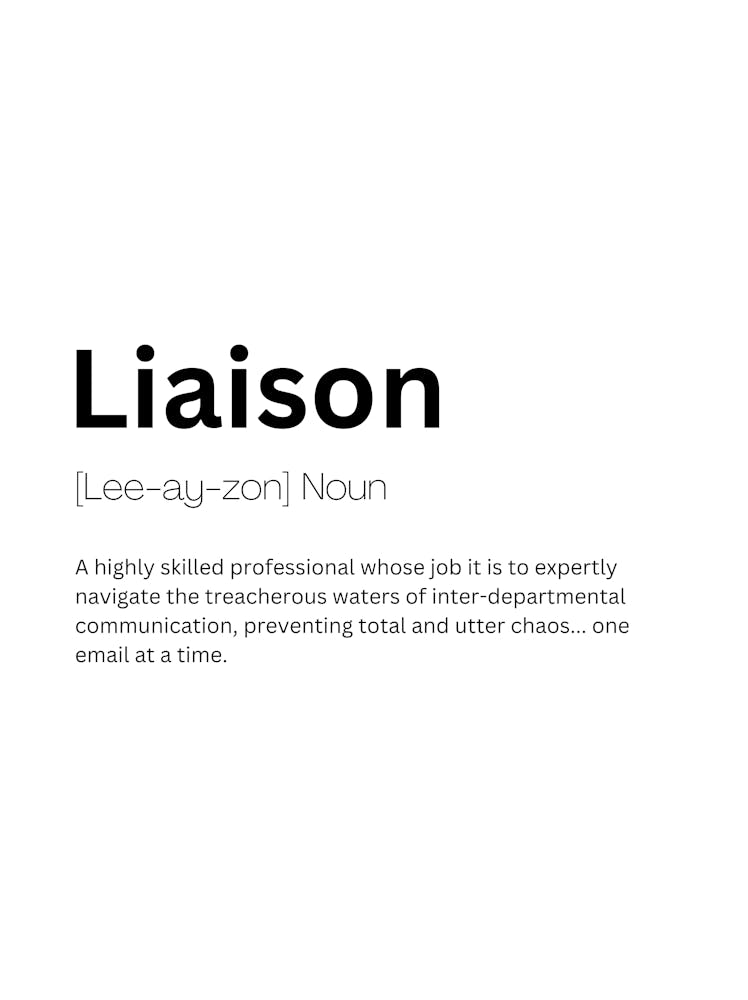 Liaison Definition Meaning Art Print by Kaigozen – Fy!