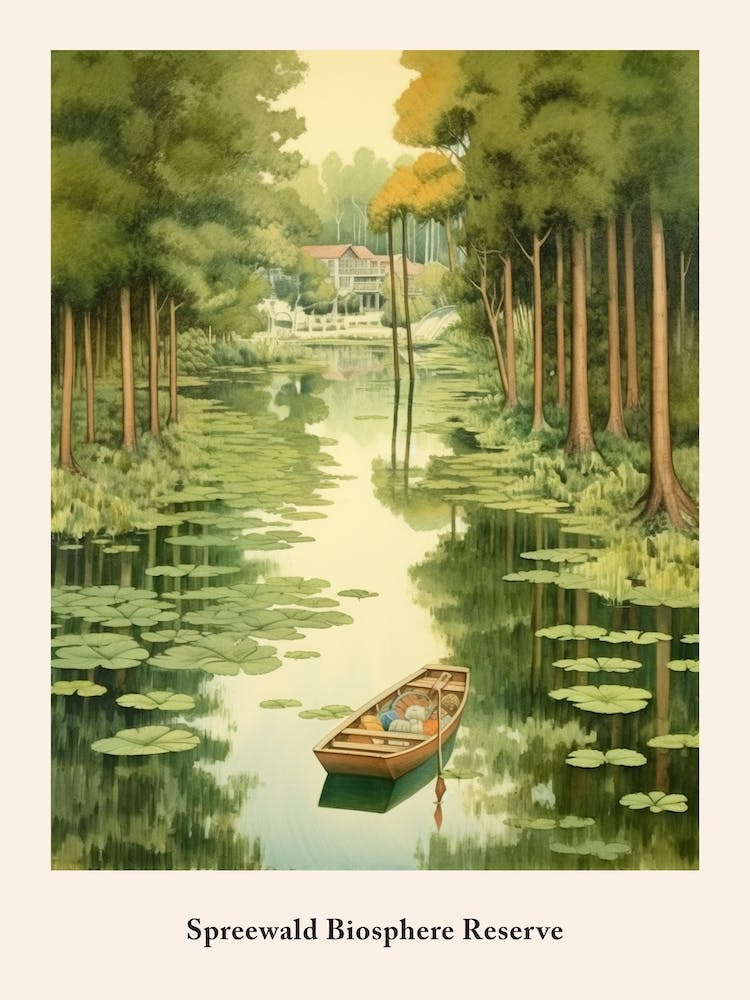 Spreewald Biosphere Reserve Art Print by Travel Poster Collection – Fy!