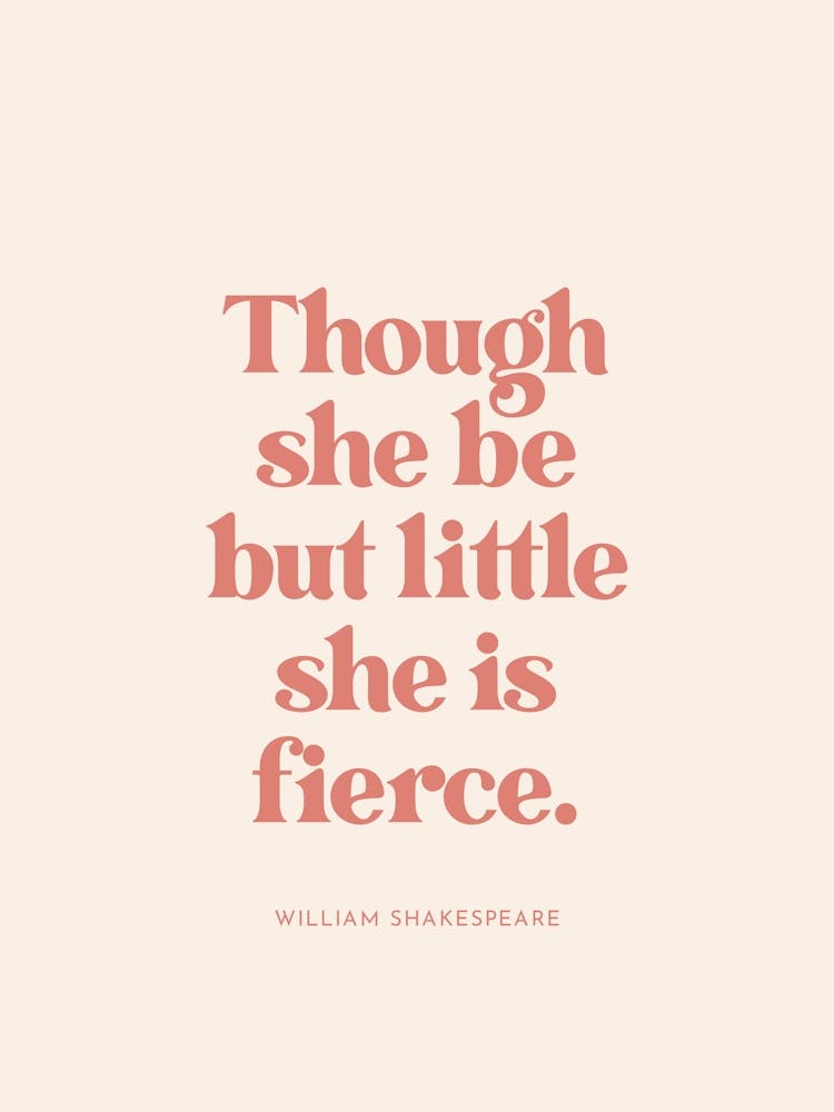 She Is Fierce Quote Art Print by Print52 – Fy!