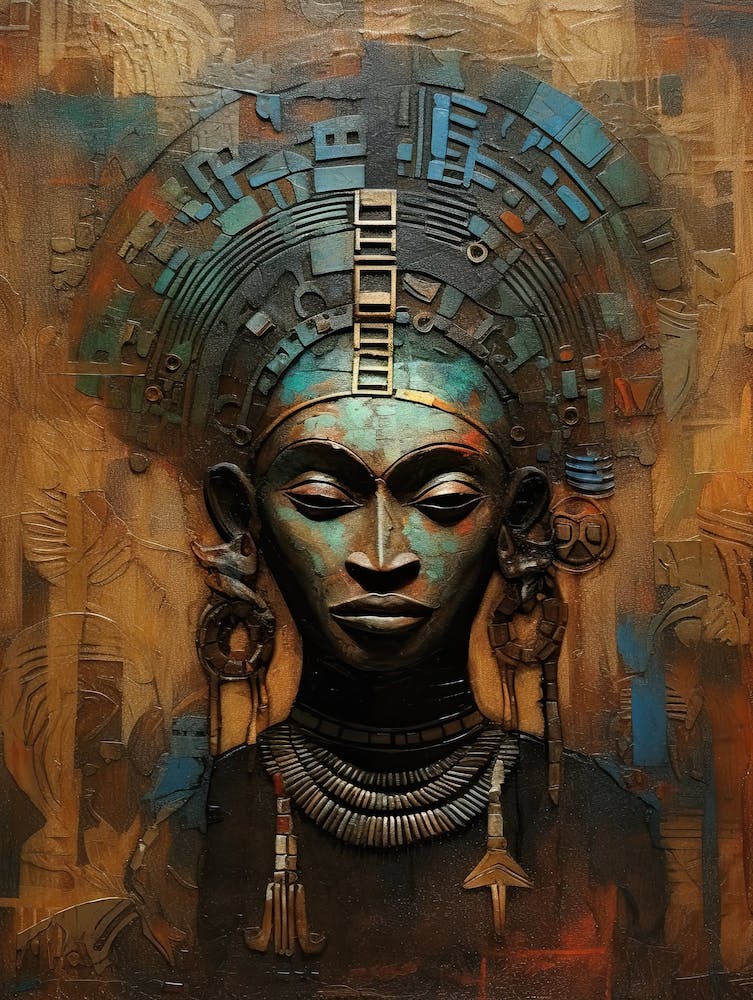Mystical Enigma: Masked Tribe Portraits Art Print by Art-Syndicate – Fy!
