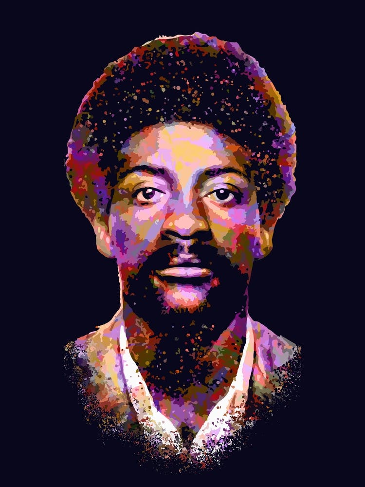 Bunchy Carter American Activist Legend Colorful Art Print by Andika ...