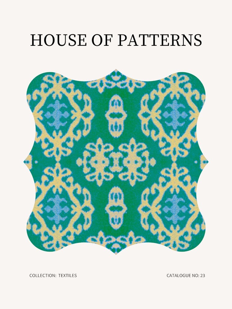 Textile Pattern Poster 24 Art Print by House of Patterns – Fy!
