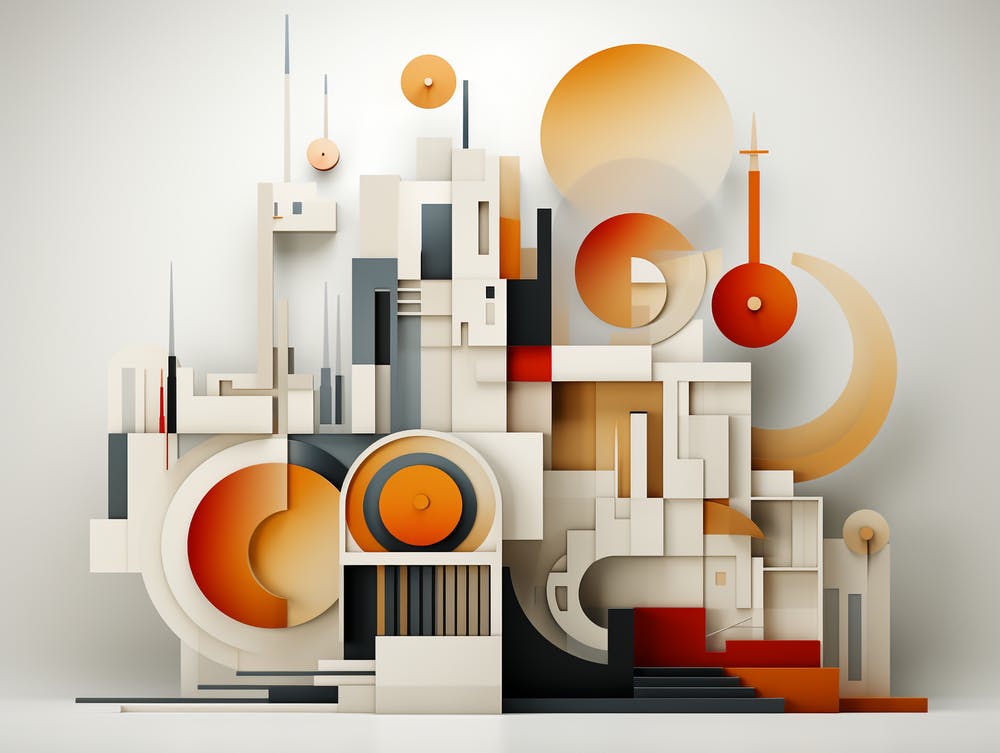 Abstract Art Of Building Geometric Shape Art Print by nine2nine – Fy!