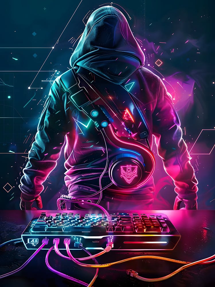 Neon Gaming 3 Art Print by BestArt – Fy!