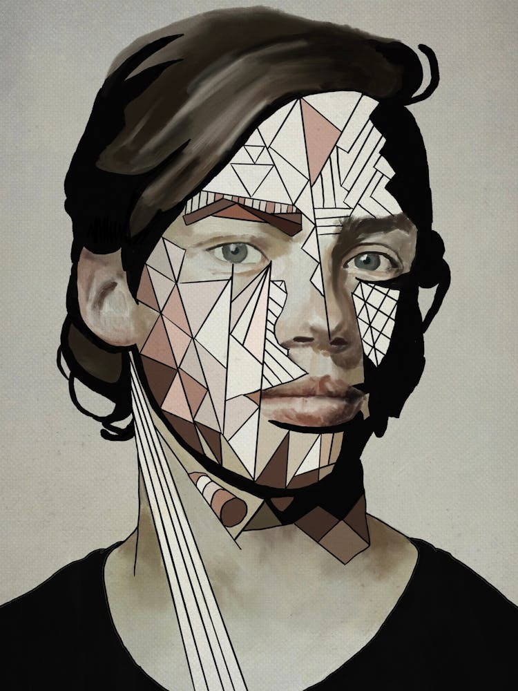 Geometric Man Art Print by KimmiDrawsThings – Fy!