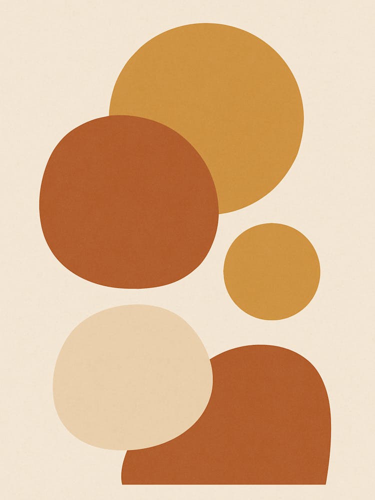 Tan Circles Art Print by Waqas Art – Fy!