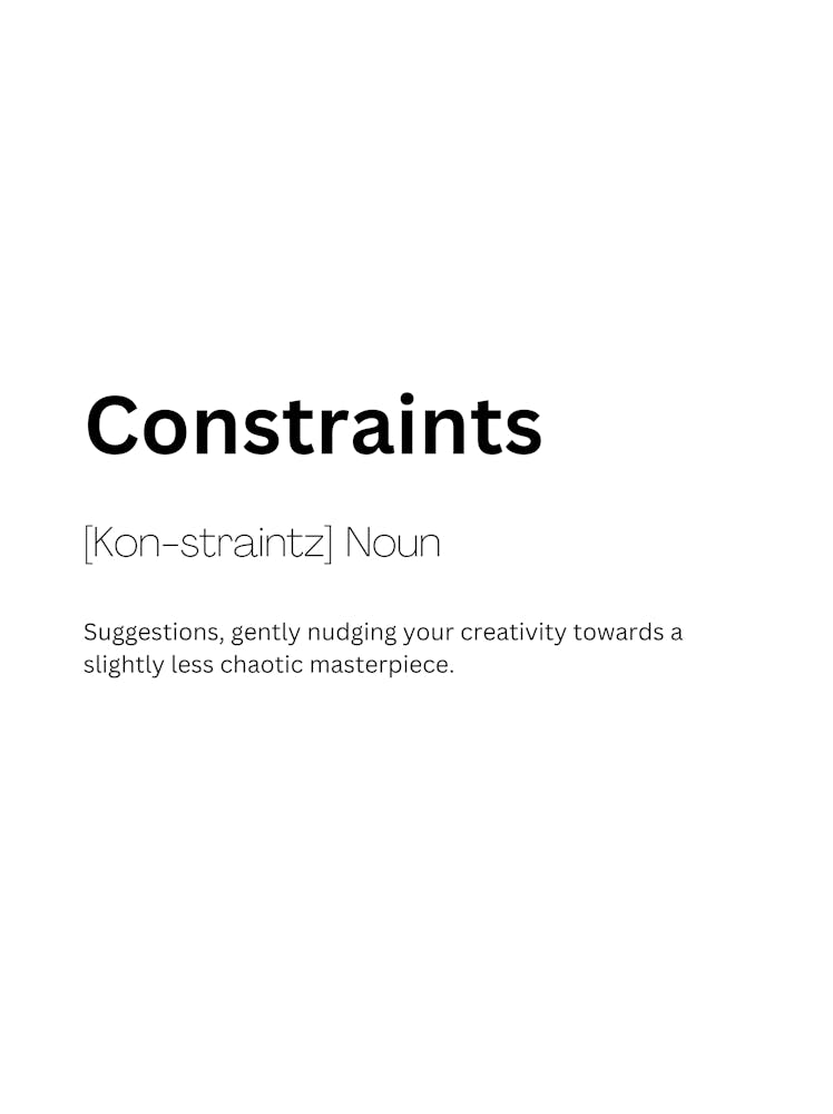 Constraints Definition Meaning Art Print by Kaigozen – Fy!