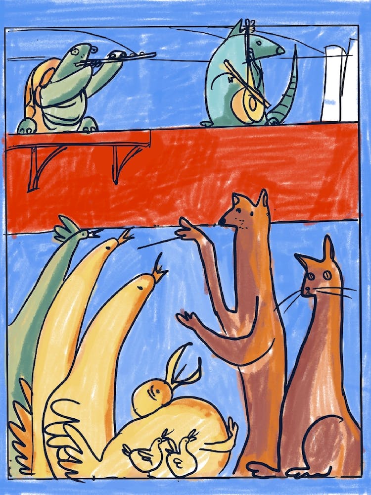 Animal choir 1 Art Print by cabodossargassos – Fy!