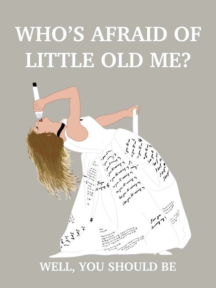 Who'S Afraid Of Little Old Me? - Taylor Swift TTPD Art Print by Fy!