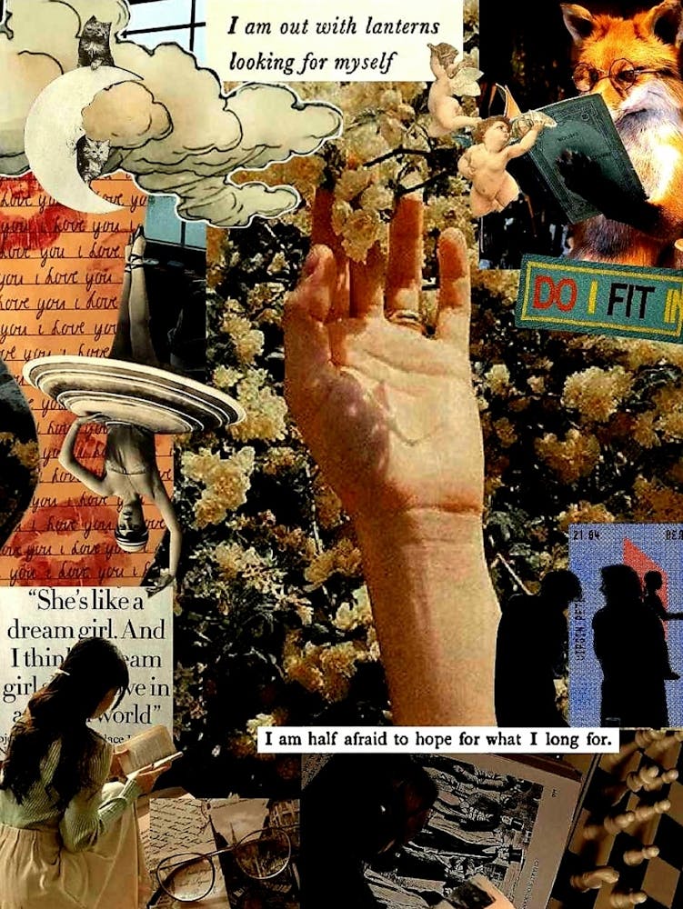 Half afraid to hope Collage Art Print by Looking for my soul – Fy!