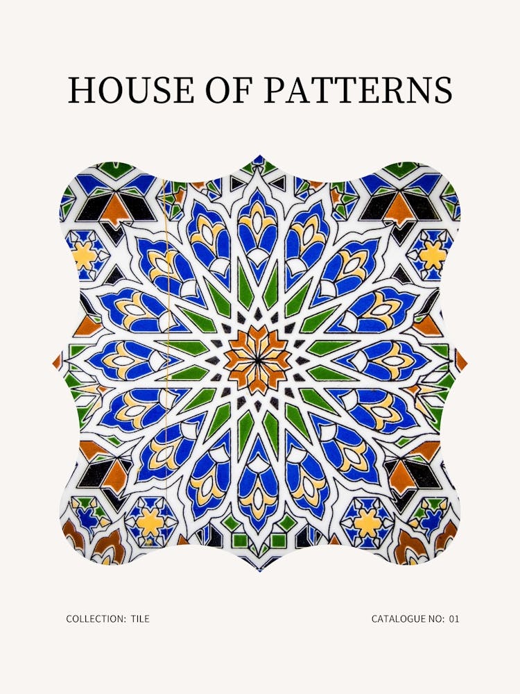 Tile Pattern Poster 1 Art Print by House of Patterns – Fy!
