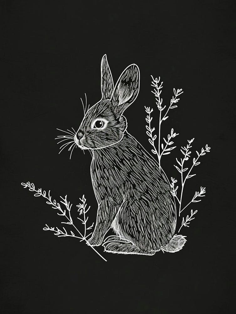 Britannia Petite Rabbit Minimalist Illustration 4 Art Print by Ritual ...