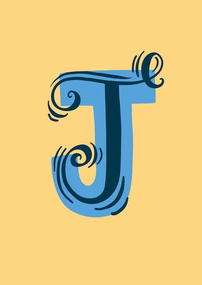 Letter J Typographic Art Print by Lucy Loves This – Fy!