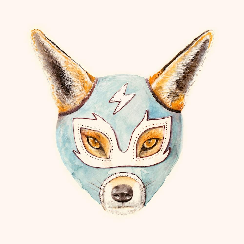 Andrew the Fox Wrestler Art Print by Florent Bodart – Fy!