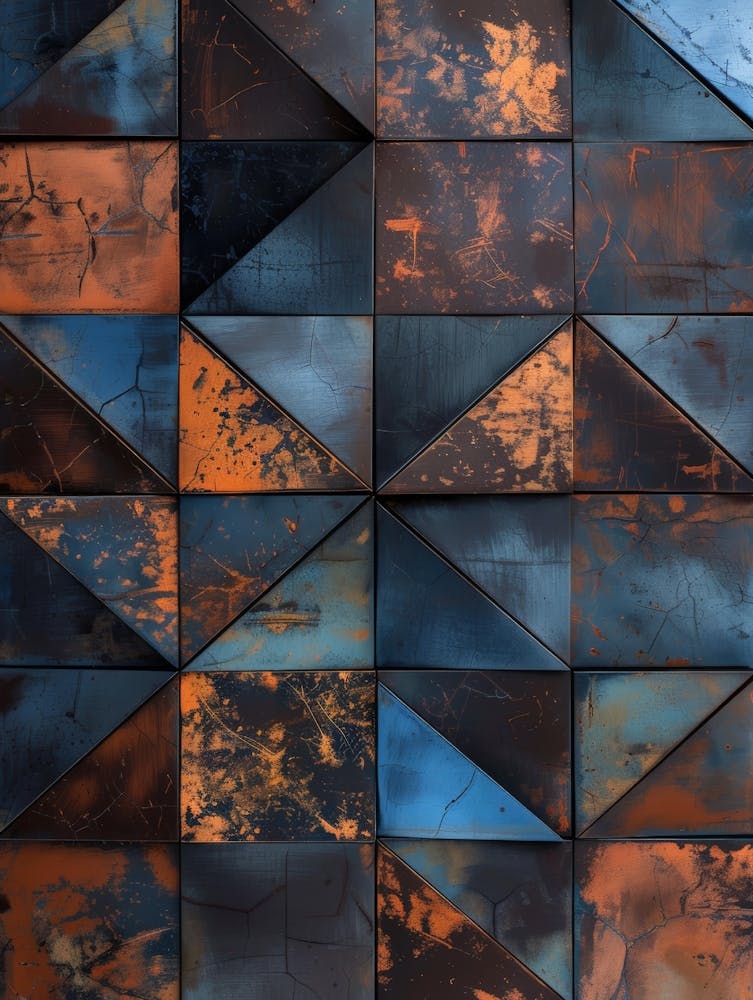 Rusty Triangles Art Print by Moving Clouds Art – Fy!