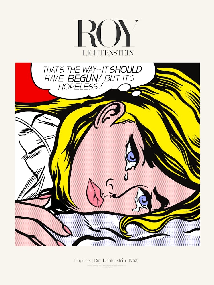 Hopeless Poster |Roy Lichtenstein 1964 Art Print by POP ART WORLD – Fy!