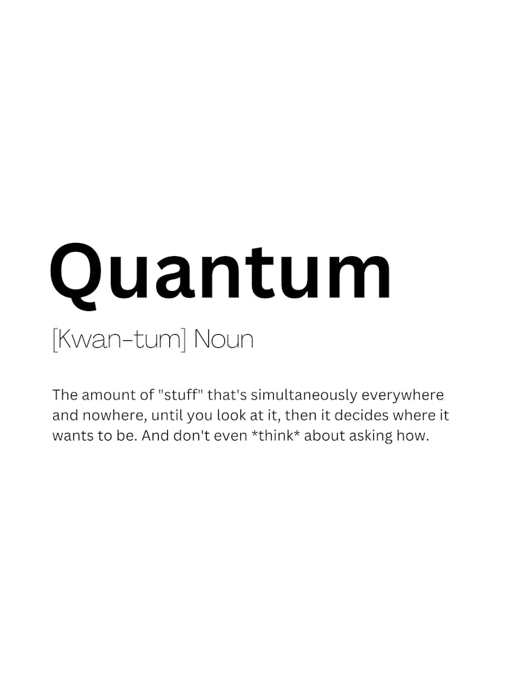 Quantum Definition Meaning Art Print by Kaigozen – Fy!