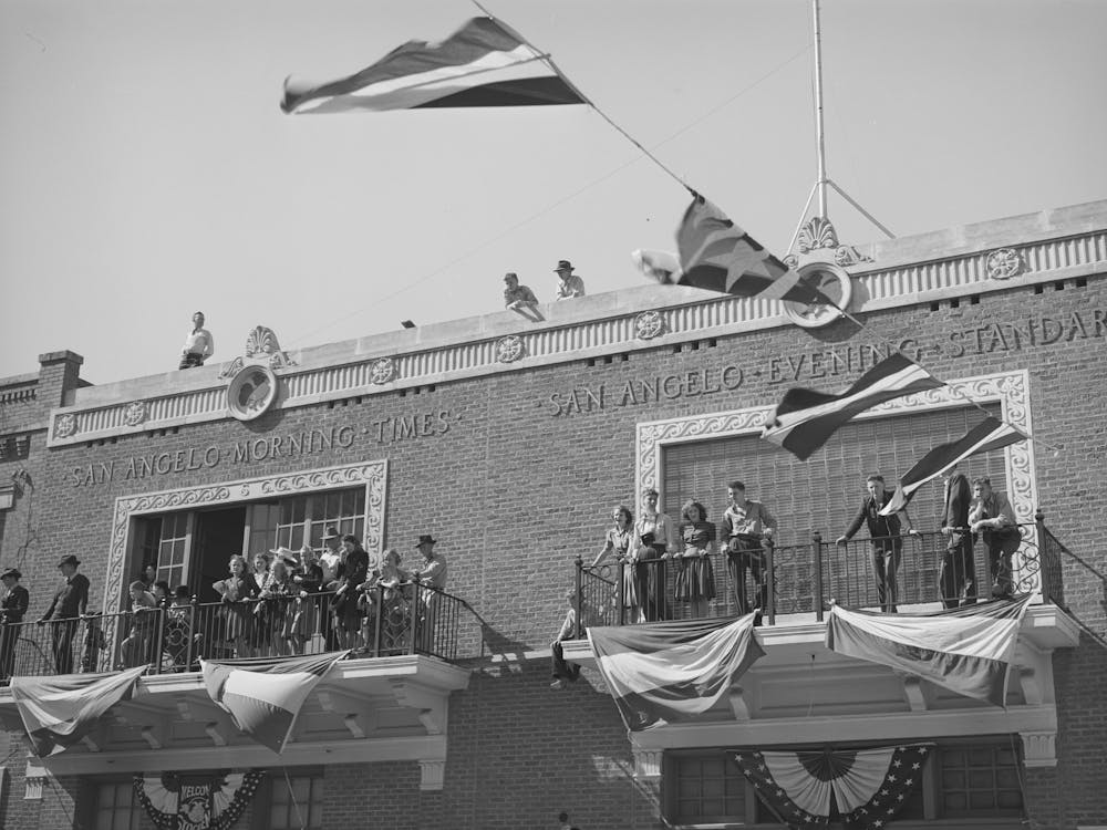 People Watching The Parade Which Opened The San Angelo Fat Stock Show ...