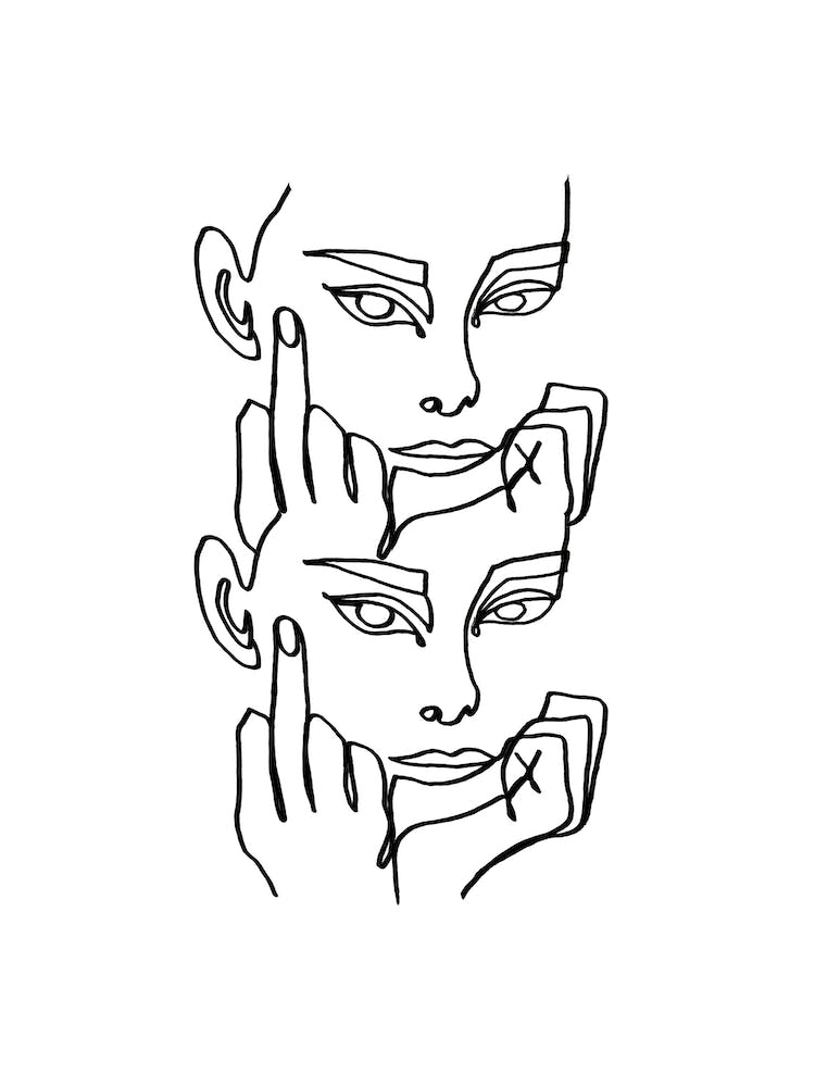 Moody Line Art Print by Julia Hariri – Fy!