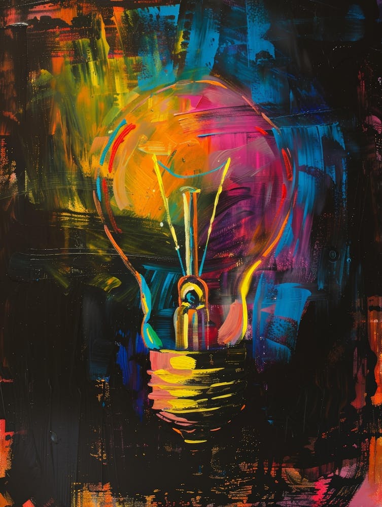 Light Bulb 13 Art Print by Moving Clouds Art – Fy!