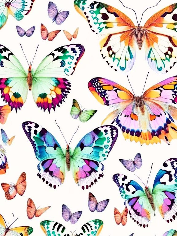 Butterfly Repeat Pattern Decoupage 4 Art Print by Papillon Prints – Fy!