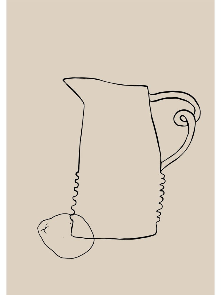 Jug Line Drawing Art Print by Lucent Art Shop – Fy!