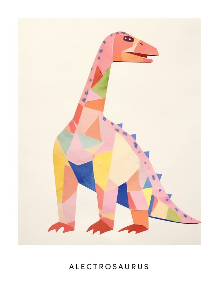 Nursery Dinosaur Art Alectrosaurus 2 Poster Art Print by Scribble ...
