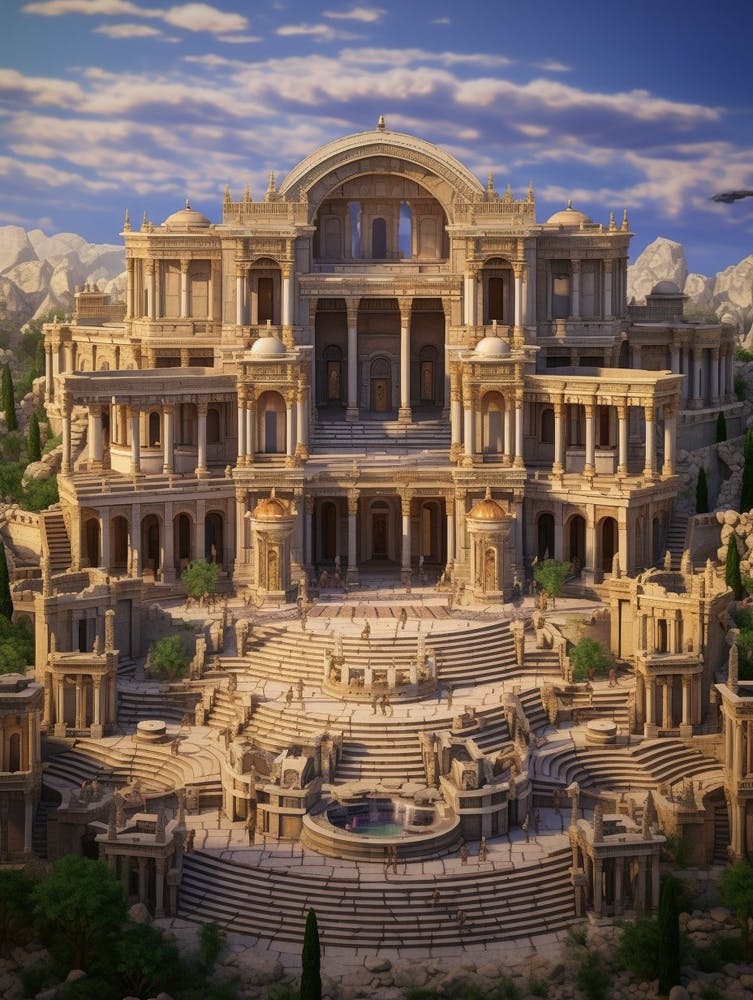 Aspendos Theater Pixel Art 2 Art Print by PixelPerfect – Fy!