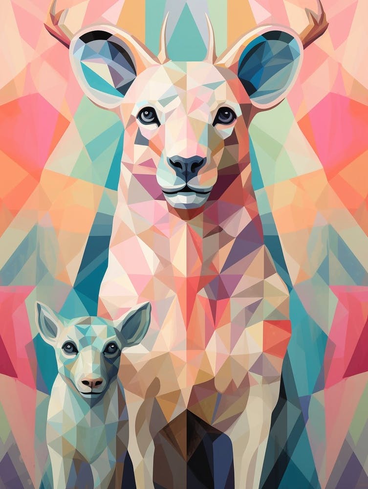 Abstract Geometric Animals 3 Art Print by Abstract Art Expressions – Fy!